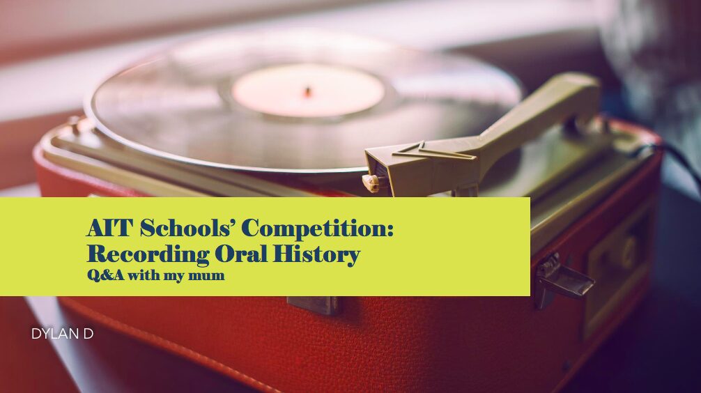 Winners of the AIT Schools’ Oral History competition announced ...